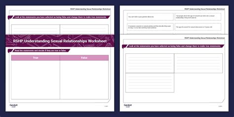 Rshp Understanding Sexual Relationships Worksheet