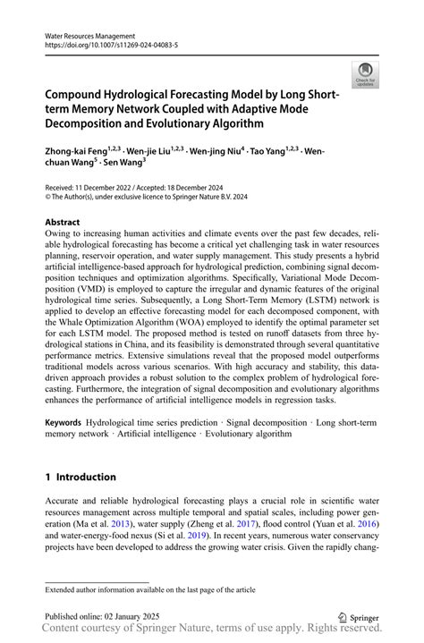 Compound Hydrological Forecasting Model by Long Short-term Memory ...