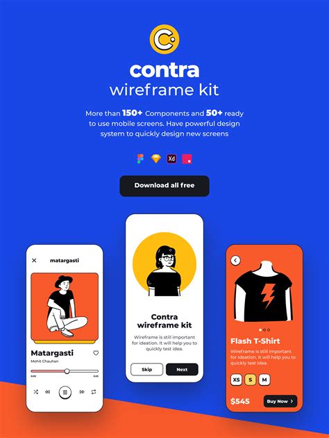 Contra Wireframe Kit Behance