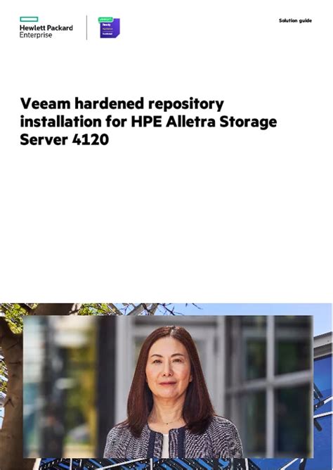 Veeam Hardened Repository Installation For Hpe Alletra Storage Server 4120