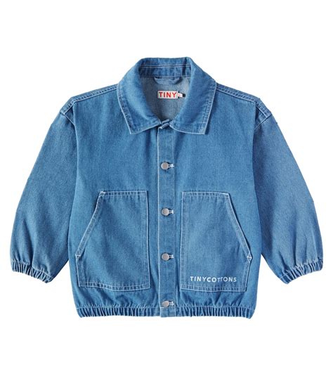 Logo Denim Jacket In Blue Tinycottons Mytheresa