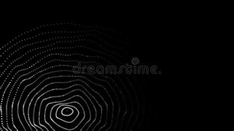 Vector Abstract Dark Futuristic Background Big Data Visualization Digital Dynamic Wave Of
