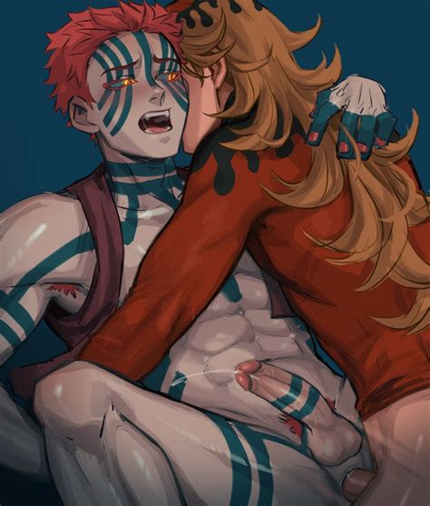 Rule 34 2boys Abs Akaza Kimetsu No Yaiba Anal Anal Sex Blue Sclera