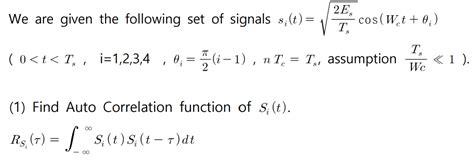 Solved Find The Autocorrelation Function Chegg Com