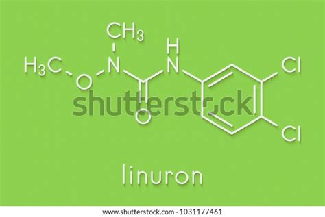 Linuron Herbicide Molecule Skeletal Formula Stock Illustration
