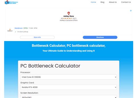 Top Cpu Gpu Bottleneck Calculators Computercity