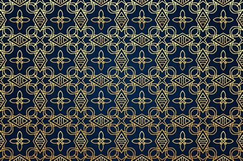 이슬람 페르시아 인도 패턴 아라베스크 아랍 기하학적 금색 질감이 있는 축제 파란색 배경 스테인드 글라스 스타일 민족 동양 패턴 부족 장식 장식품 0명에 대한 스톡 벡터 아트