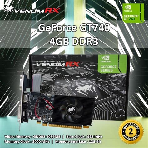 Jual Vga Venomrx Venom Rx Nvidia Geforce Gt740 Gt 740 4gb Gddr3 128bit Shopee Indonesia