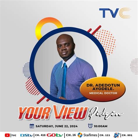 Adedotun Ayodele Md Mph On Linkedin Ill Be On Tvc Communications Tomorrow Tune In