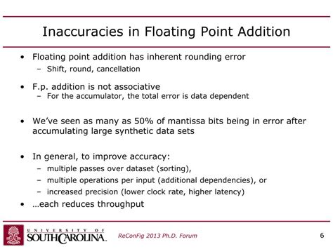 Ppt Accuracy Cost And Performance Trade Offs For Floating Point Accumulation Powerpoint