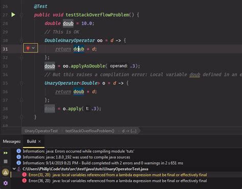 Java Local Variable In Enclosing Scope With Different Results Stack Overflow