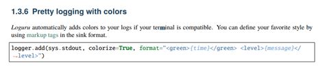 pretty logging with colors available for log files · issue 700