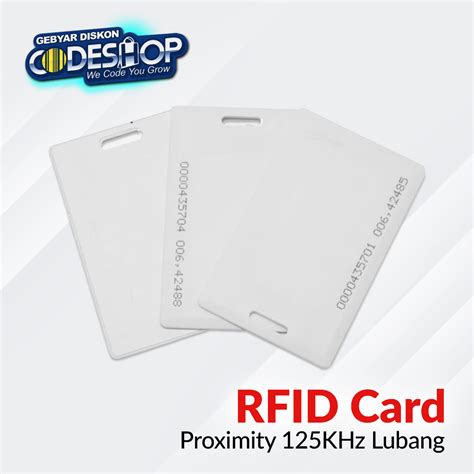 jual kartu rfid card tag proximity 125khz clamshell uid tebal lubang
