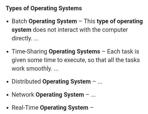 What Are The Types Of Operating Systems