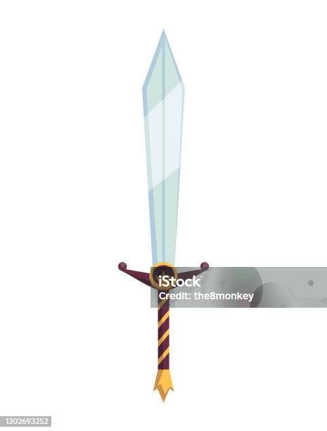 중세 시대의 중세 왕국 캐릭터 역사적 기간 벡터 일러스트 일러스트 일반 검 플랫 벡터 일러스트레이션 강철에 대한 스톡 벡터 아트