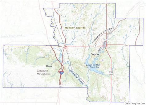 Map Of Murray County Oklahoma Thong Thai Real