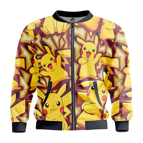Pikachu Pokemon Cozy Quilt Bomber Jacket Animebape
