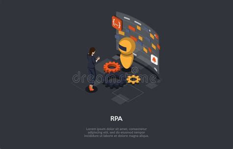 3d Isometric Composition Vector Cartoon Illustration With Text Control Of Goods Conceptual