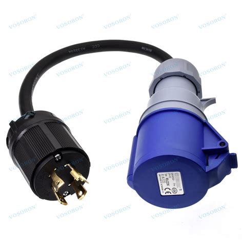 Nema L14 30p Plug To 32a 2p E Cee Socket 3x6mm Rubber Wire Heavy Duty