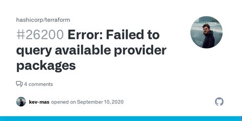 Error Failed To Query Available Provider Packages Issue Hashicorp Terraform GitHub
