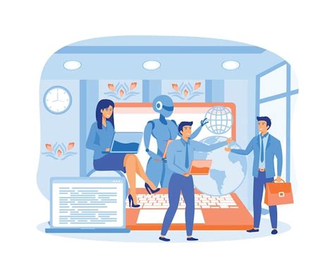 premium vector iot digital transformation ai technology automation