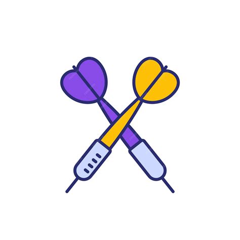 Premium Vector Dart Icon On White With Outline