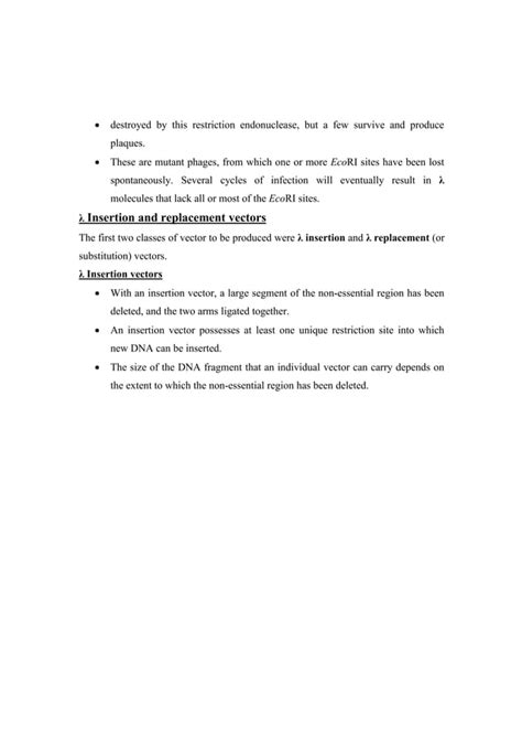 Cloning Vectors Based On M13 And Lambda Bacteriophage Pdf Genetics Science