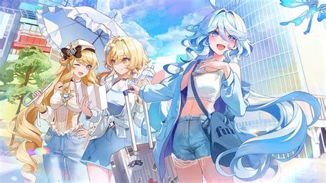 Lumine Furina And Navia Genshin Impact Drawn By Dasha Danbooru