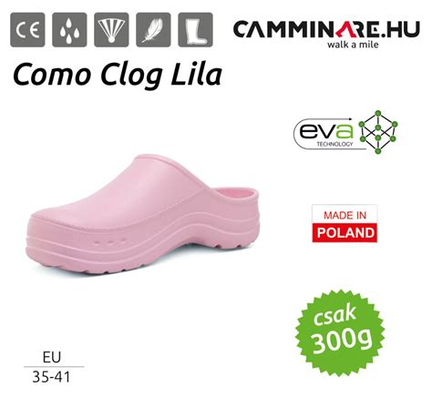 Camminare Como Clog Srb Lila Klumpa Chefshu Szakács Munkaruh