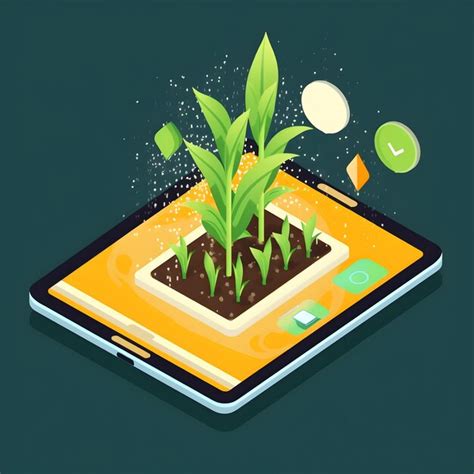 Premium AI Image A Smart Farm In A Smartphone Icon The Concept Of Modern Farming Generative AI