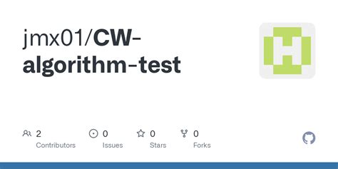 GitHub Jmx CW Algorithm Test