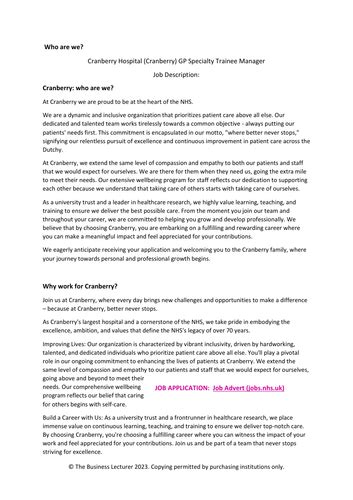 Unit 8 Recruitment And Selection Assignment 2 Distinction Example Teaching Resources