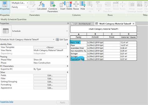 solved combine wall and foundation in one schedule autodesk community
