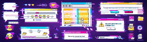 retro computer interface with glitch effect 21493302 vector art at vecteezy