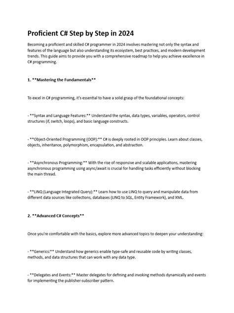 Proficient Csharp Basic Paradigm Pdf Language Integrated Query C