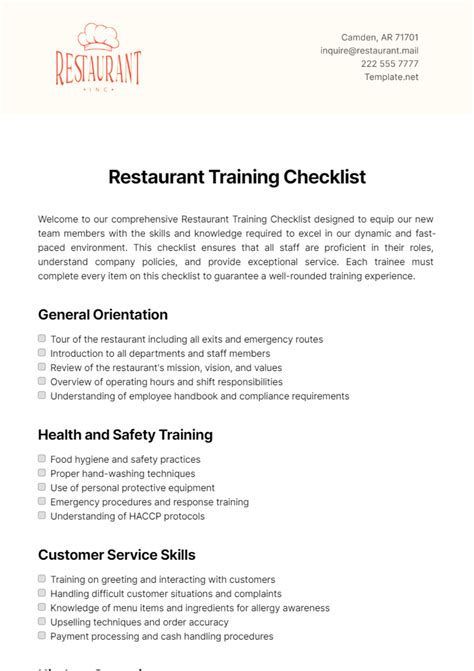 Free Restaurant Mystery Shopper Checklist Template To Edit Online