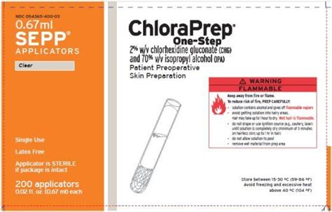 Chloraprep One Step Carefusion 213 Llc Chlorhexidine Gluconate 20mg
