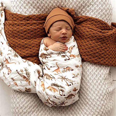Organic Muslin Wrap Dino