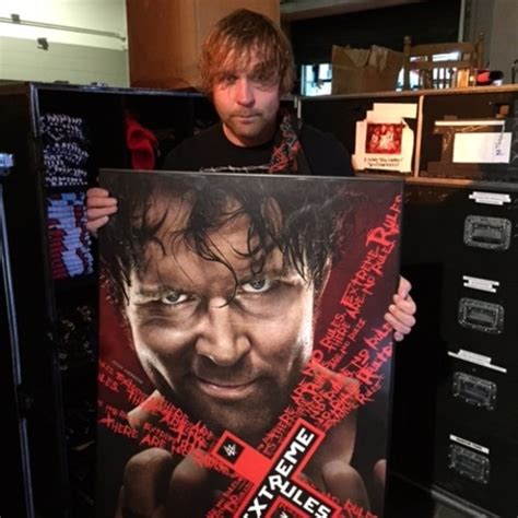 Dean Ambrose Signed Framed Foam Extreme Rules 2016 Poster Wwe Auction