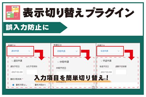 表示切り替えプラグイン kintone（キントーン） プラグイン・連携サービス サイボウズの業務改善プラットフォーム