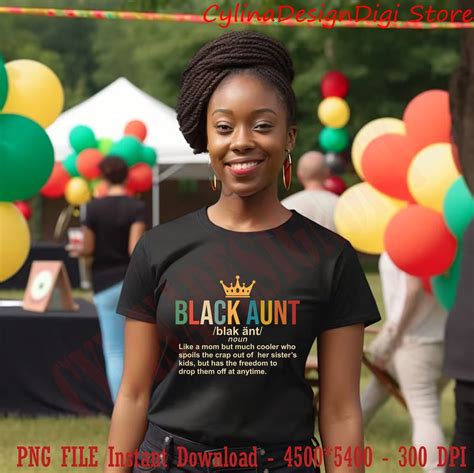 Black Aunt Definition Juneteenth Png Digital Download African Etsy
