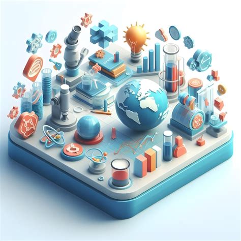 Premium Photo Glossy Research And Development Integration Concept As