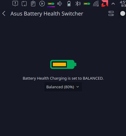 GitHub Enielrodriguez Asus Battery Health Switcher KDE Plasma Widget To Configure The Battery