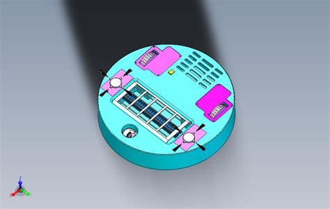 扫地机器人的设计 家用地面清洁机器人 Solidworks 2012 模型图纸下载 懒石网