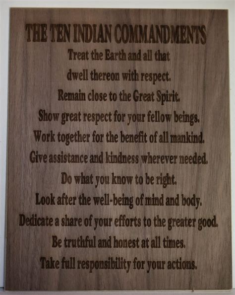 Native American Ten Commandments Etsy