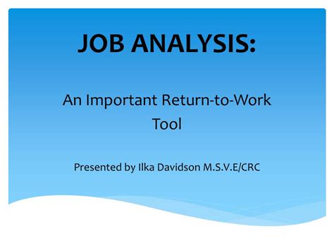 Ppt Job Analysis Powerpoint Presentation Free Download Id2926333