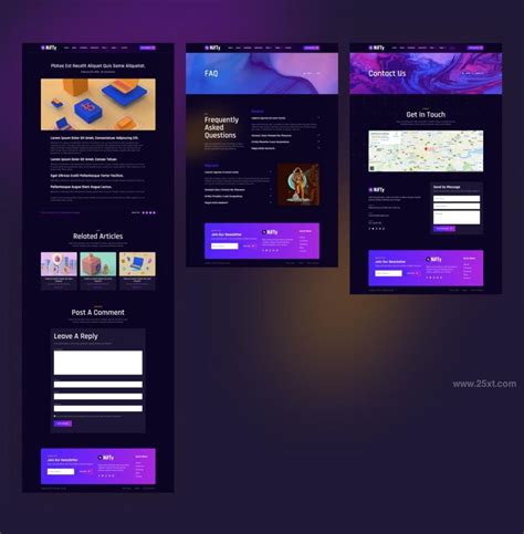 NFT数字藏品开发团队网站界面设计模板 NiFTy 学堂