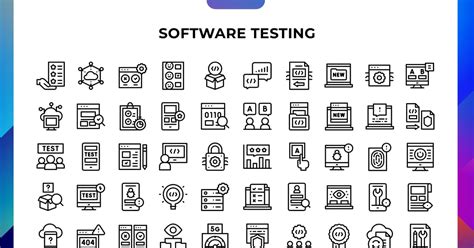 Software Testing Icons Icons Ft Software And Quality Envato
