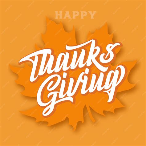 Premium Vector Happy Thanksgiving Logotype