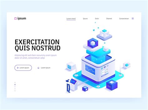 Premium Vector Blockchain Technology Isometric Concept